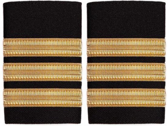 Epauletten Piloot - Goud - 3 strepen | bol.com