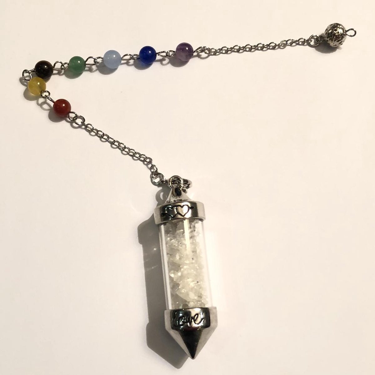 Wellness-House | Pendelketting bergkristal Love Chakra | Pendel | Pendel Edelsteen |... | bol.com