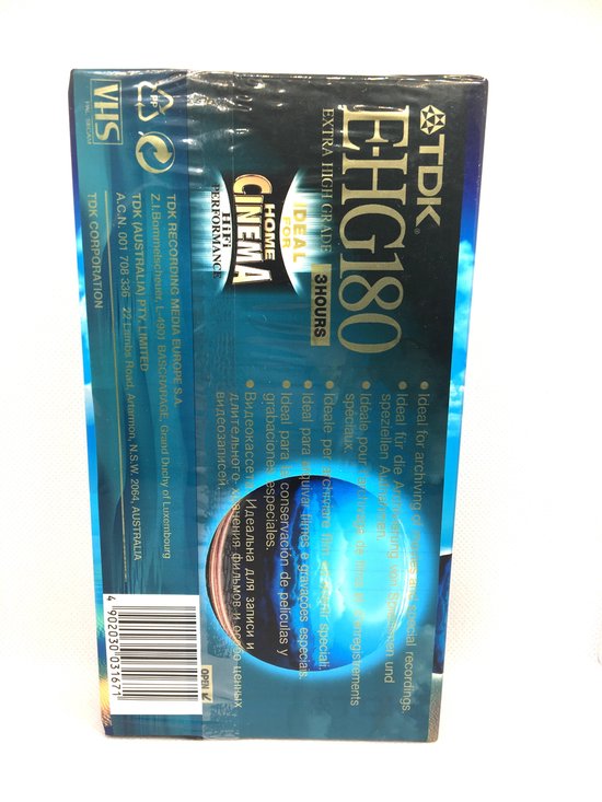 TDK E-HG180 Minuten - VHS BAND | bol