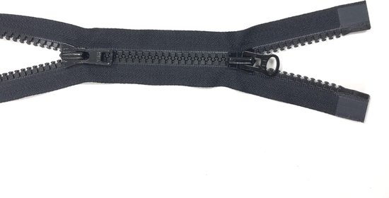 YKK rits Dubbele deelbaar bloktand, 8mm, ZWART, 75 cm, per stuk. | bol