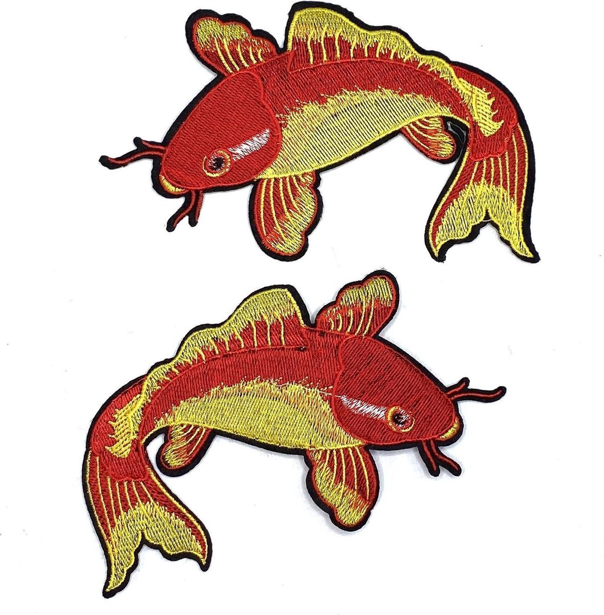 Vis Koi Karper Strijk Embleem Patch Set 17 cm / 9.8 cm / Oranje Geel | bol.com