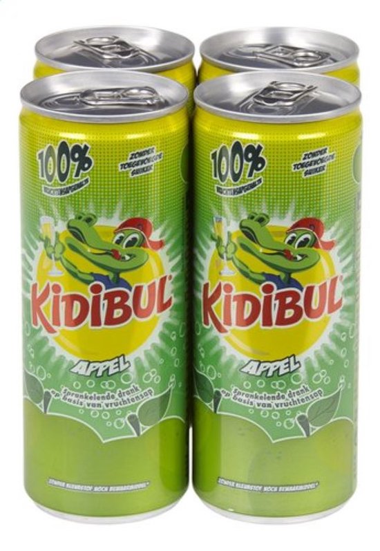4x Kidibul- appelsmaak - blik - 25cl | bol.com