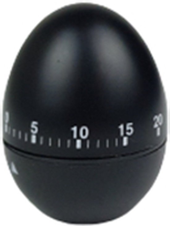 Kookwekker ei - Zwart - Metaal - ø 6 x h 8 cm - Koken - Wekker ...