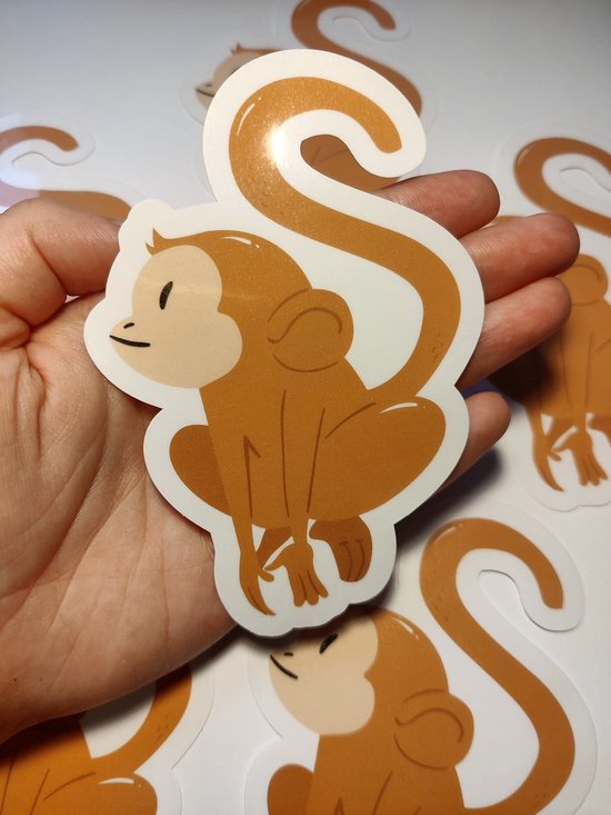 Aap Sticker - Jungle Dieren - Schattige Apen Stickers - Handgemaakte ...