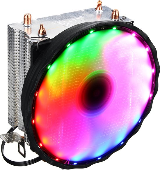 CPU Koeler-LED RGB Ventilator-2 Heatpipes-120mm 4 Pin-voor LGA 1155 ...