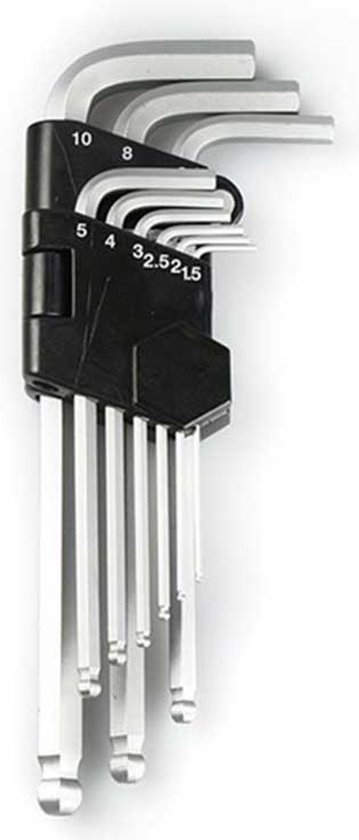 DW4Trading 9-voudige Metrische Inbusset met Kogelkop - Lengte 15 cm | bol