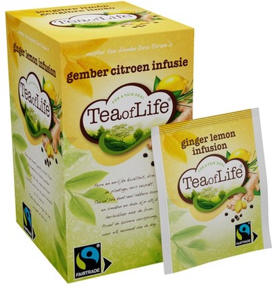 Tea of Life Fairtrade - Gember Citroen infusie - 80 zakjes | bol.com