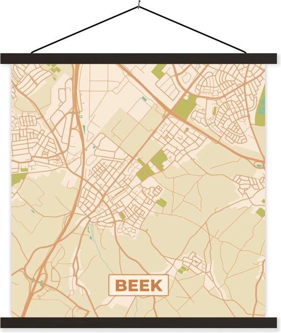 Posterhanger incl. Poster - Schoolplaat - Beek - Kaart - Plattegrond - Stadskaart -... | bol