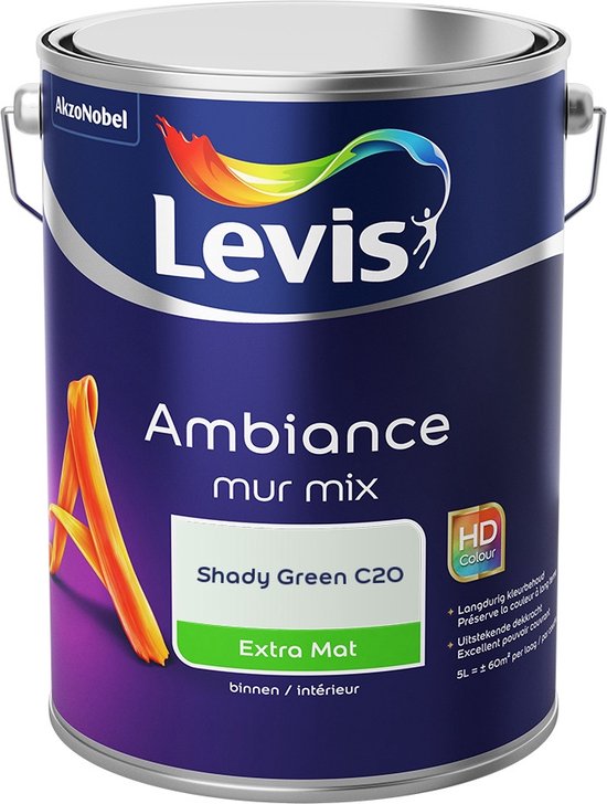 Levis Ambiance Muurverf - Extra Mat - Shady Green C20 - 5L | bol.com