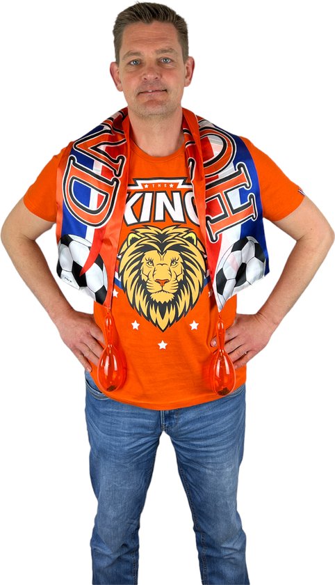 Oranje Sjaal Met Samba Ballen - Holland - EK/WK - Voetbal - 160 x 20 CM ...