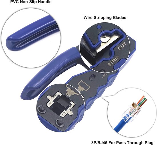 GJ670BL - Professionele Netwerk Tool - RJ45 Krimptang Netwerk Kabel ...