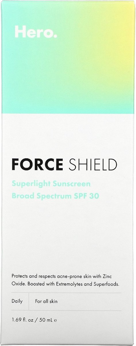 Hero Cosmetics, Force Shield, Superlight Sunscreen, SPF 30, 1.69 fl oz ...