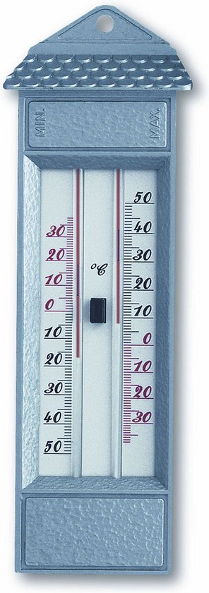 TFA Maxima Minima Solid analoge thermometer - zilver | bol