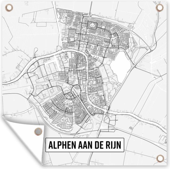 Tuin poster Stadskaart Alphen aan de Rijn - 200x200 cm | bol
