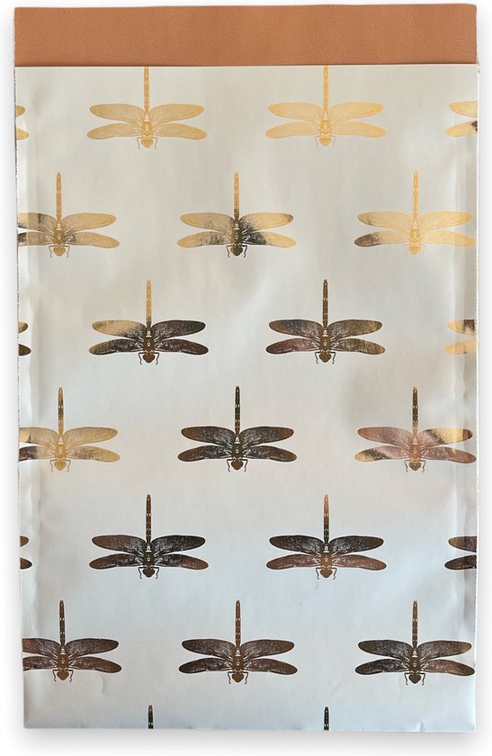 Inpakzakjes | Libelle | Dragonfly | 17x25CM - 200 stuks | Goudfolie ...