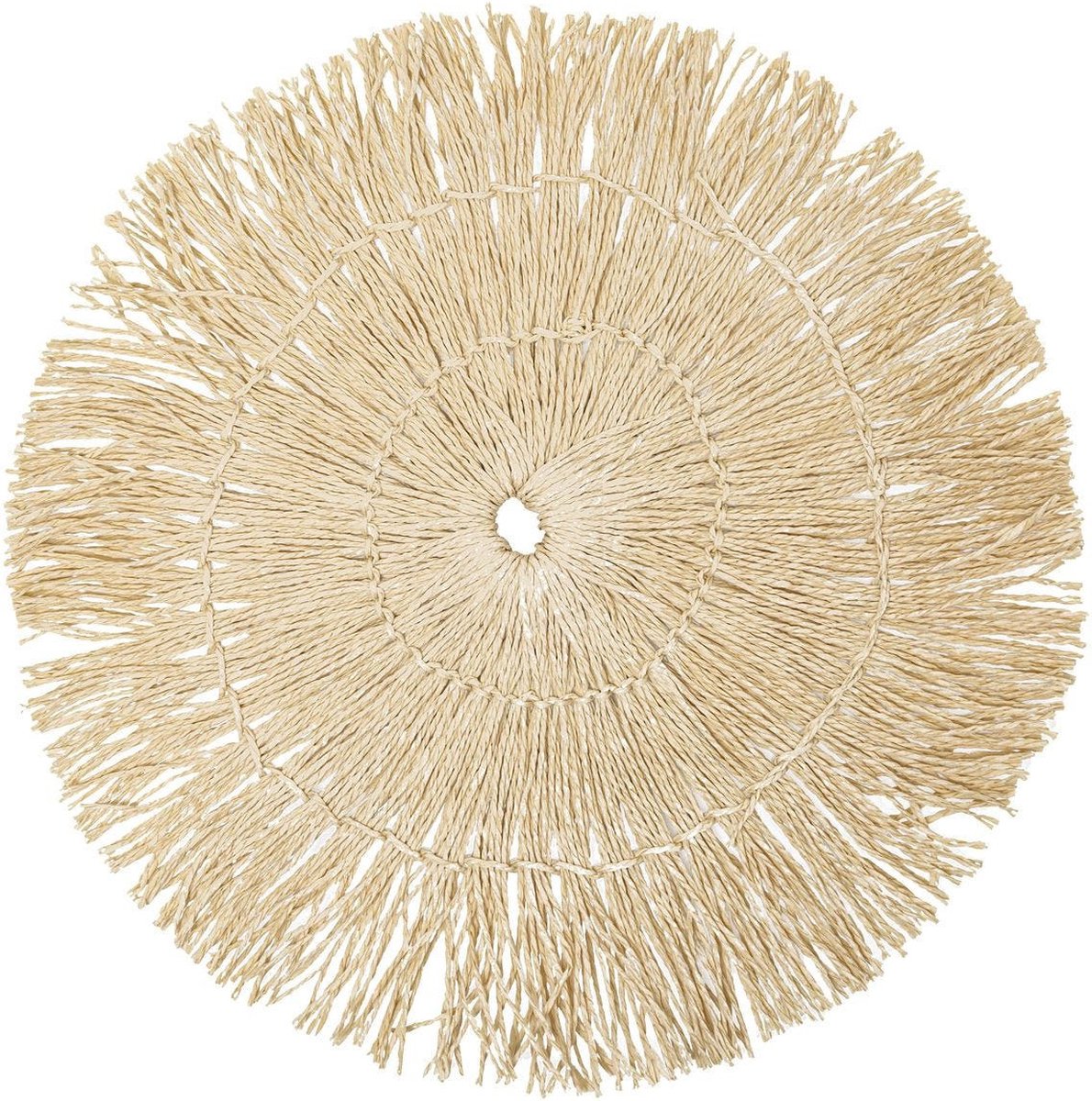 Set de 8x sets de table raphia naturel - 38 cm - Dessous de table | bol.com