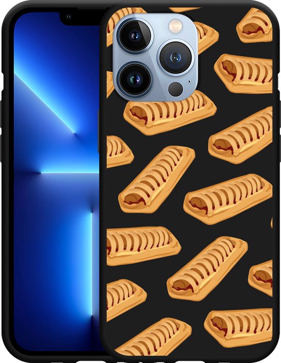 iPhone 13 Pro Hoesje Zwart Frikandelbroodjes - Designed by Cazy | bol.com
