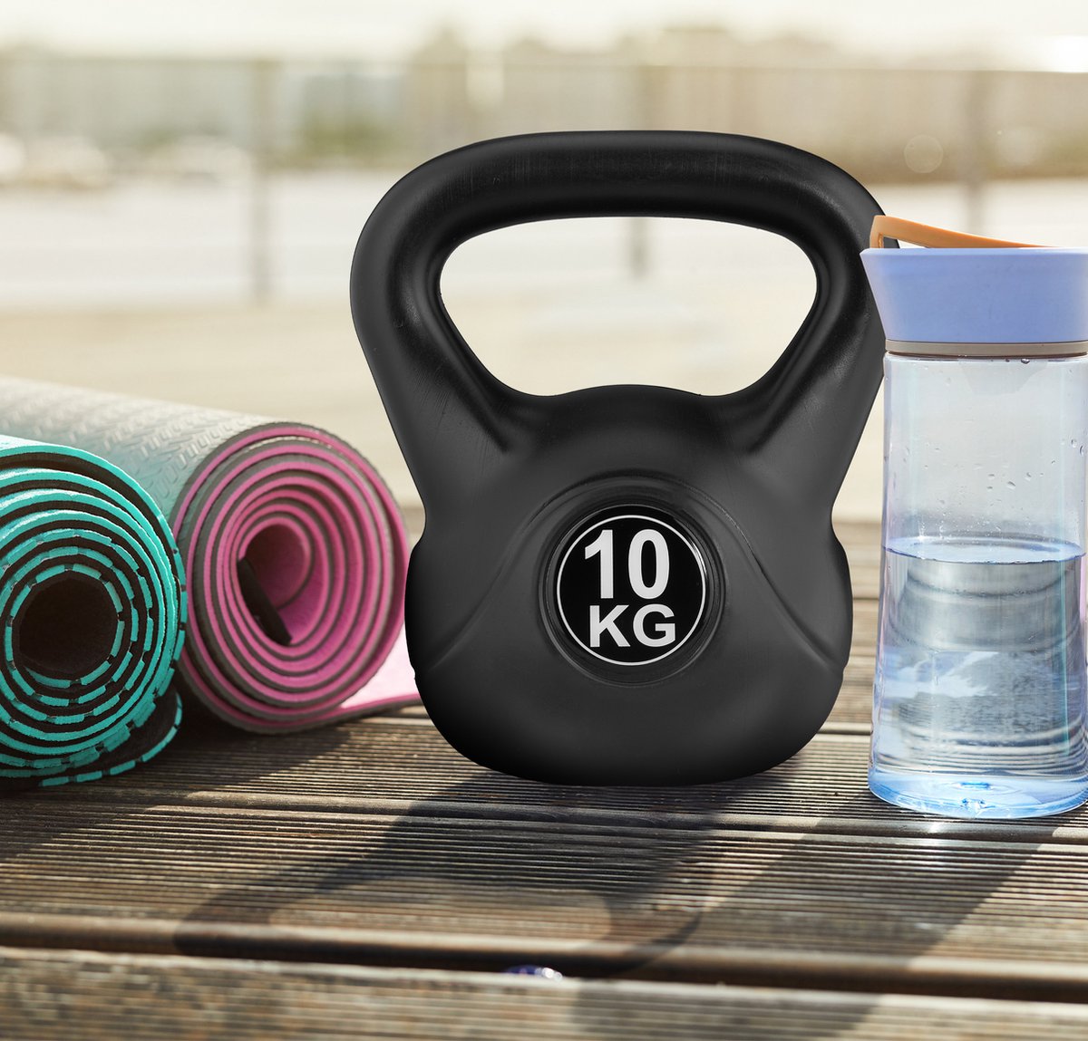 Haltère Kettlebell Relaxdays - poids rond - 4/10/16 kg - poids de ...