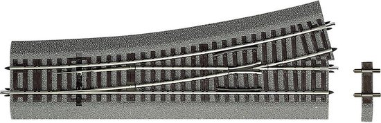 H0 RocoLine (met ballastbed) 42532 Wissel, Links 230 mm 1 stuk(s) | bol