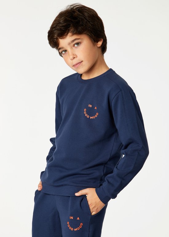 Woody huispak jongens short + pull - donkerblauw - 221-2-QLD-K/885 ...