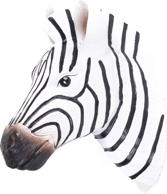 Poly zebra hoofd 24x11x17 cm schuttingdecoAnna's Collection | bol.com