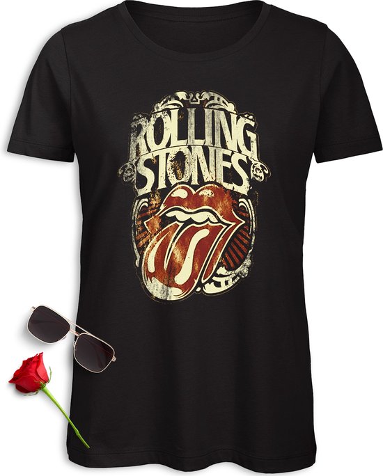 Rolling Stones T Shirt - t-shirt Dames - Rolling Stones Tong Shirt voor ...
