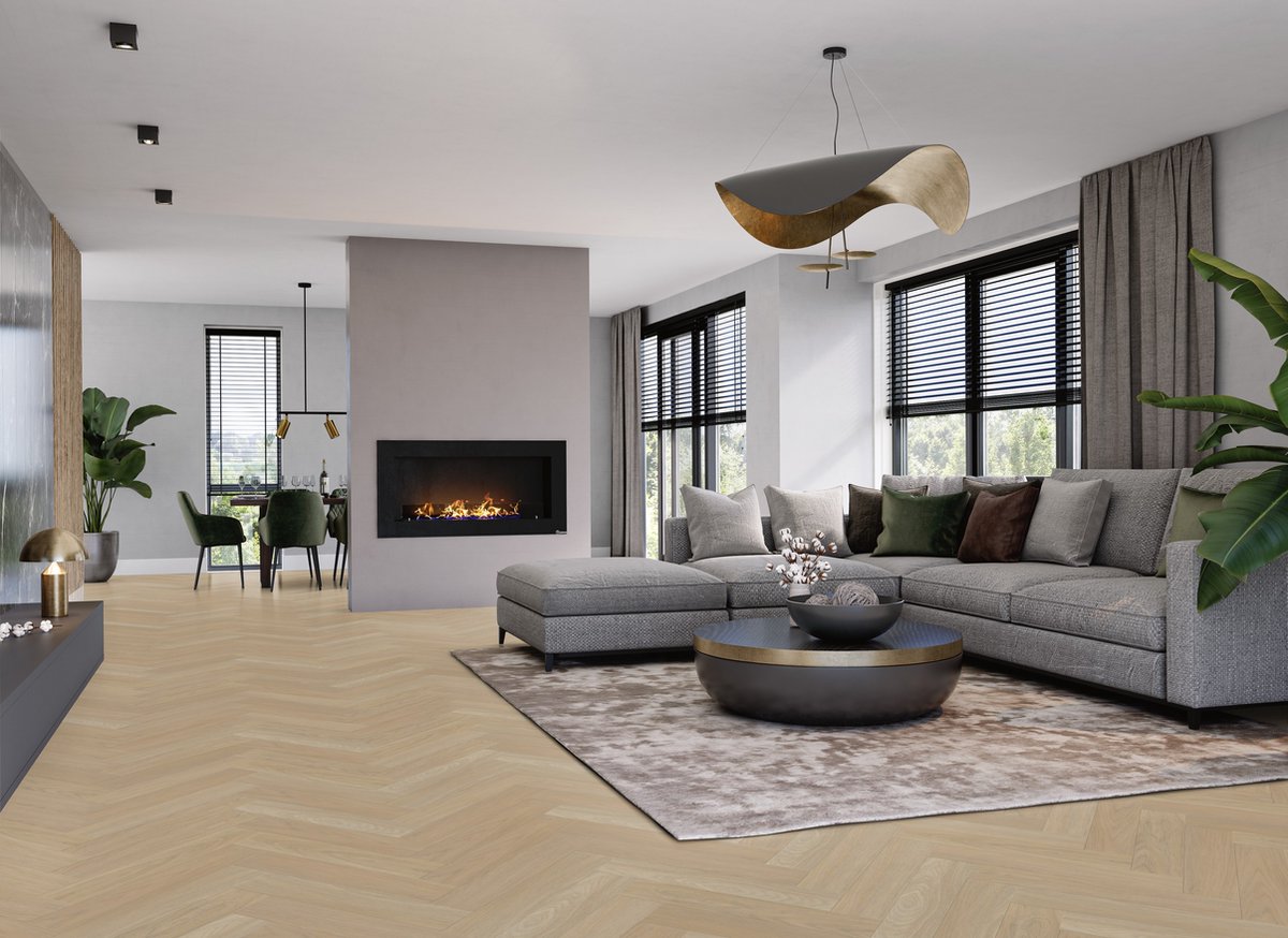 Vloer - PVC - Visgraat - Vivafloors - Lichte Eikenhouten Vloer - Wood ...