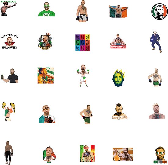 Conor McGregor Stickers - set 50 stuks - Boxing - Laptop Stickers ...