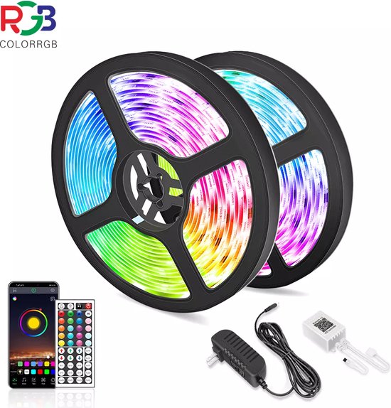 ColorRGB, (15M) LED RGB Strip Light, APP Control Color Changing LED SMD ...