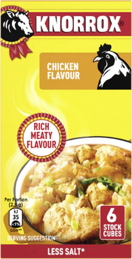 Knorrox Chicken Flavour Stock Cubes (South Africa) x 12 cubes x 2 Packs ...