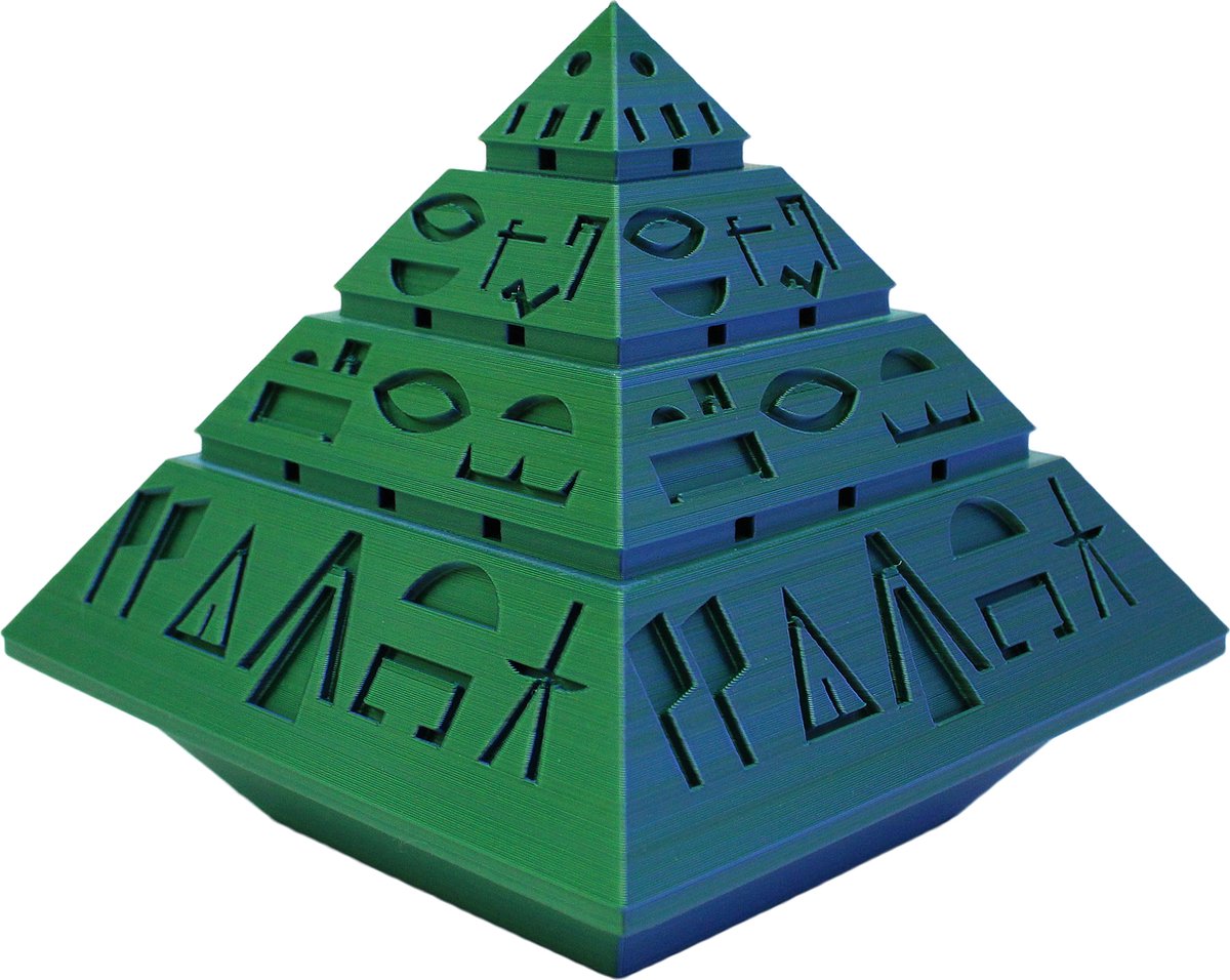 Pyramide 'Stargate' Avec Hiéroglyphes Et Boîte De Rangement Metallic ...