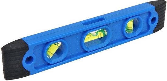 waterpas met magneet 22,5 cm blauw/zwart | bol.com