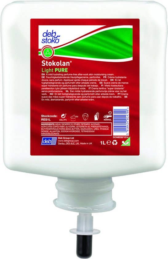 Deb Stoko Stokolan® Light PURE Huidcrème RES1L 1 l | bol.com
