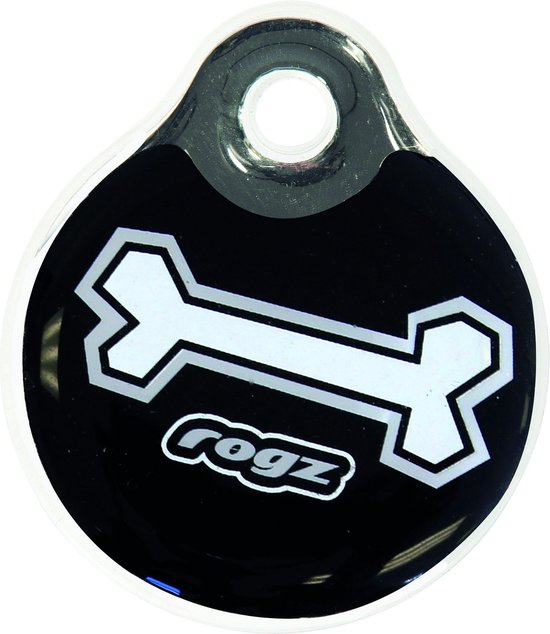 Rogz Id Tag Bone - Hondenadresdrager - Zwart L | bol.com