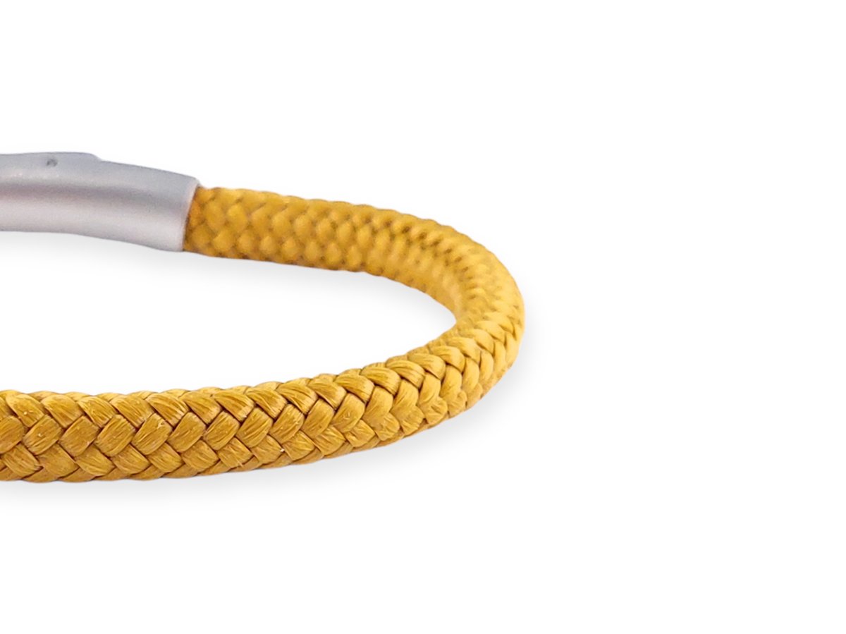 Geel touw armband heren M | bol.com
