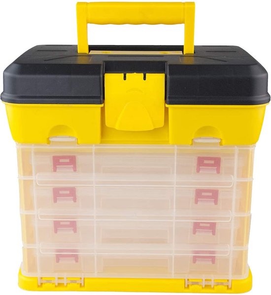 Assortimentendoos | Opbergbox | Met Handvat | Koffer | Met 4 Lades ...