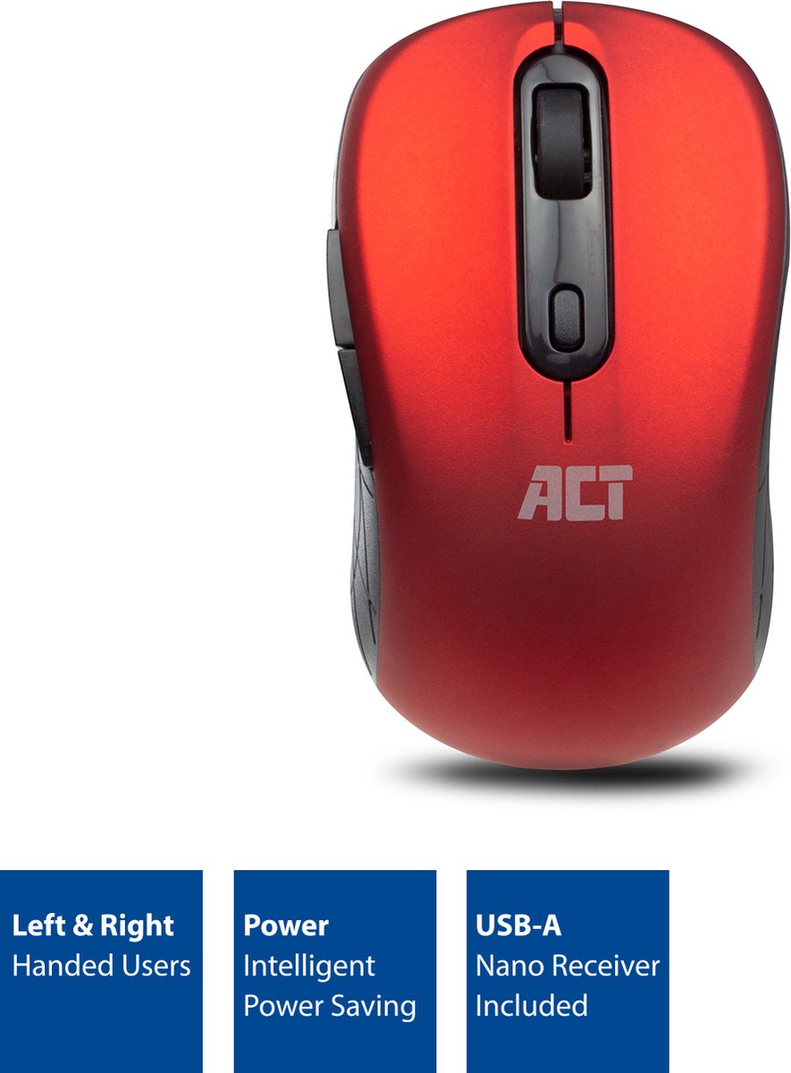 ACT Muis Draadloos - Optisch - 1600 DPI - 2.4Ghz USB Mini Dongel ...