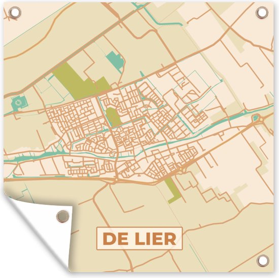 Tuinposters De Lier - Stadskaart - Kaart - Vintage - Plattegrond ...