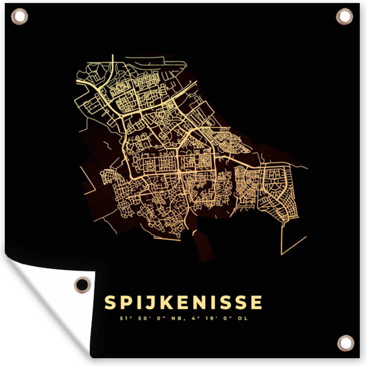 Tuinposters Spijkenisse - Plattegrond - Kaart - Stadskaart - Nederland ...