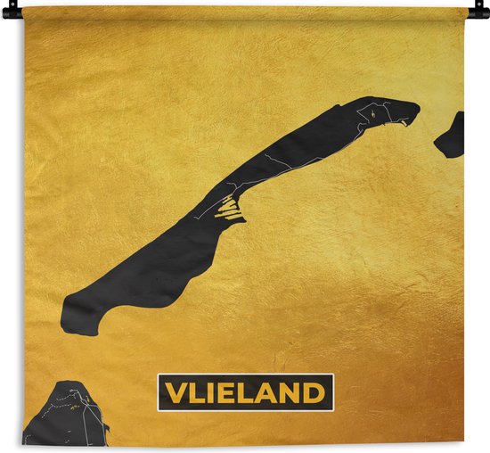 Wandkleed - Wanddoek - Eiland - Vlieland - Kaart - Plattegrond ...