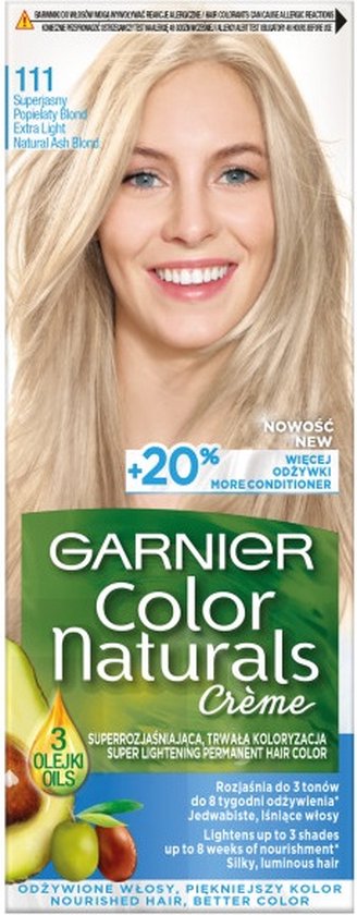 Garnier - Color Naturals Hair Dye 111 Super Light Blonde Ashes | bol