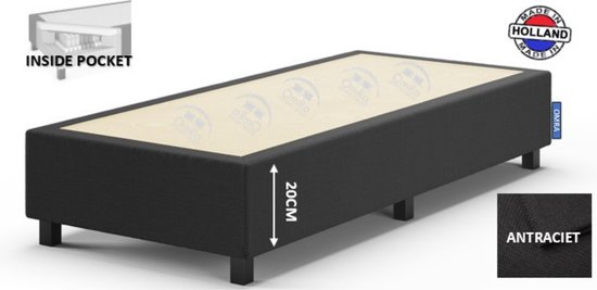 Omra - Hotel Boxspring - Onderstel - 90x200cm - Pocket geveerd ...