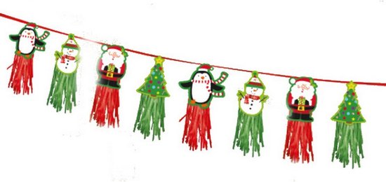 slinger Garland 27,9 cm papier rood/groen | bol.com