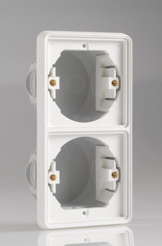 Niko New Hydro - Inbouwdoos 2-voudig verticaal Alpinwit IP55 (701-74000 ...