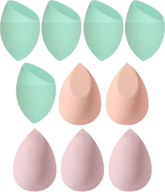 YUBBI™ Make Up Spons Set - 10 Stuks Makeup Sponge - Beauty Blender ...