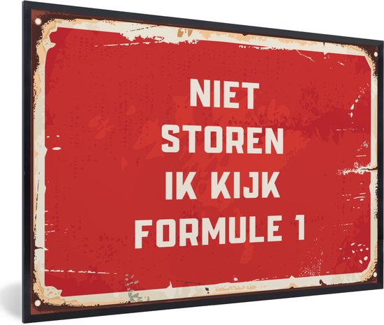 Fotolijst incl. Poster - Niet storen ik kijk Formule 1 - Quotes ...