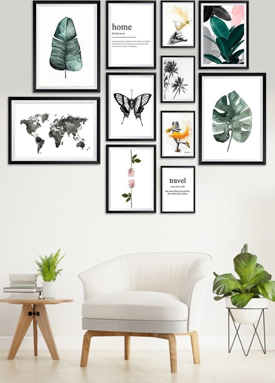 Fotolijst Collage Set – Fotolijstje Hout – Muurdecoratie Voor Woonkamer ...