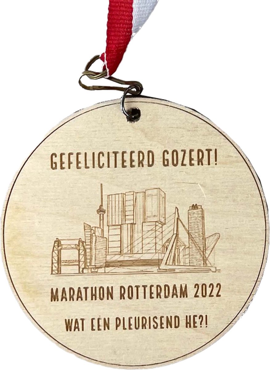 Medaille Gefeliciteerd gozert! Marathon Rotterdam 2022– Wat een ...