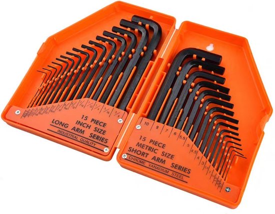 Inbussleutelset 30-delig - Inbussleutel Set - Met kleurcodering | bol.com