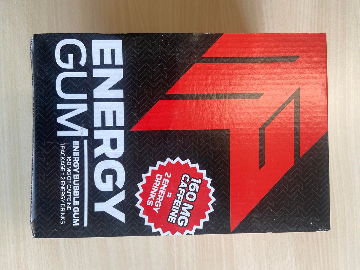 ENERGY GUM - caffeïne kauwgom - energy bubble gum - sport kauwgom ...